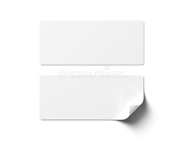Rectangular White Sticker Mockup Stock Illustrations – 559 Rectangular ...