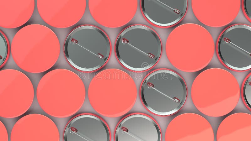 Blank Red Badges on White Background Stock Illustration - Illustration ...