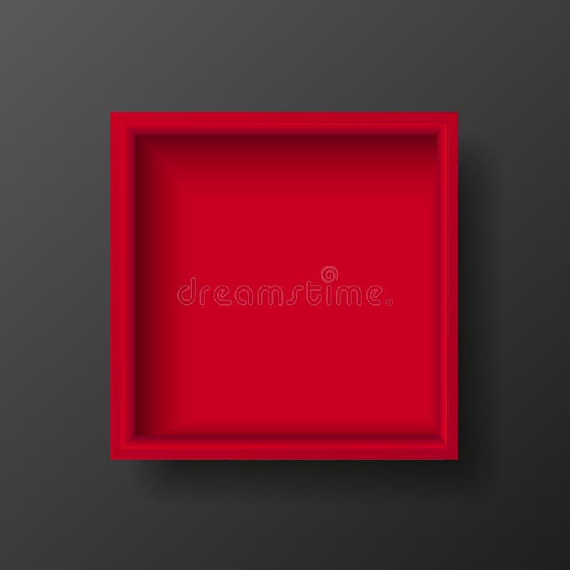 Blank of Red Box Top View. Vector Stock Vector - Illustration of pack ...