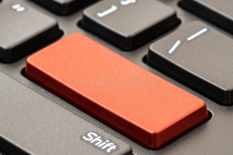 Blank Red Button on the Keyboard Stock Photo - Image of notebook ...