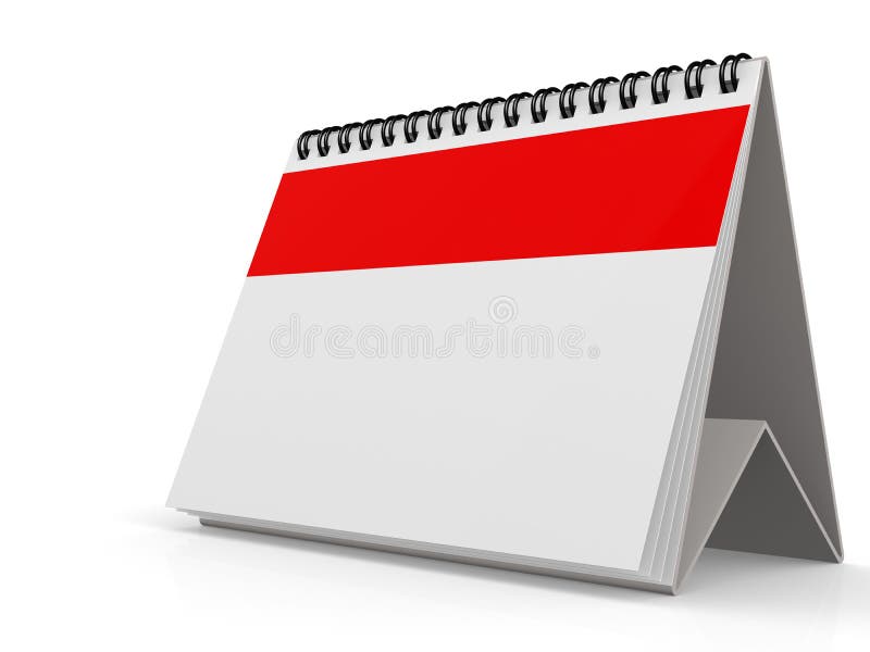 Blank Red Calendar Isolated Stock Illustration - Illustration of ...
