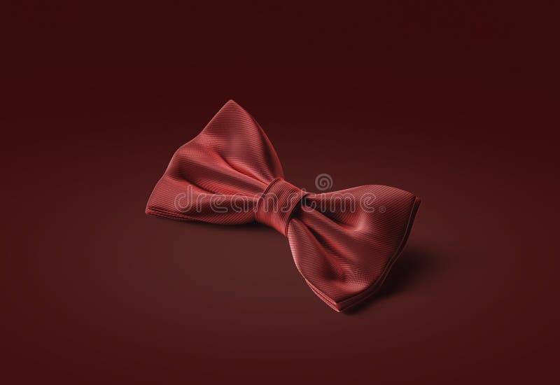 Blank Red Classic Bow Tie Mockup Lying, Gules Background Stock ...