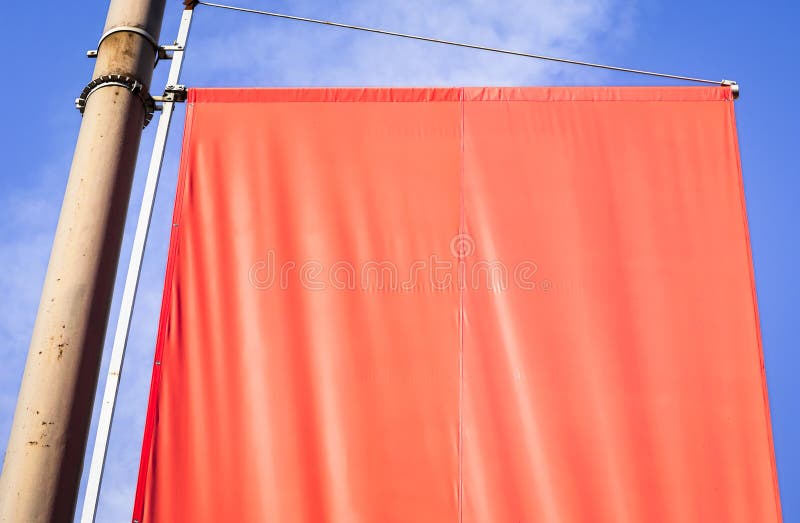 Blank red flag stock image. Image of hanging, contemporary - 30267693