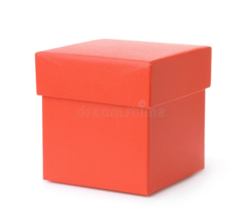 Blank red gift box stock image. Image of packaging, retail - 161381127