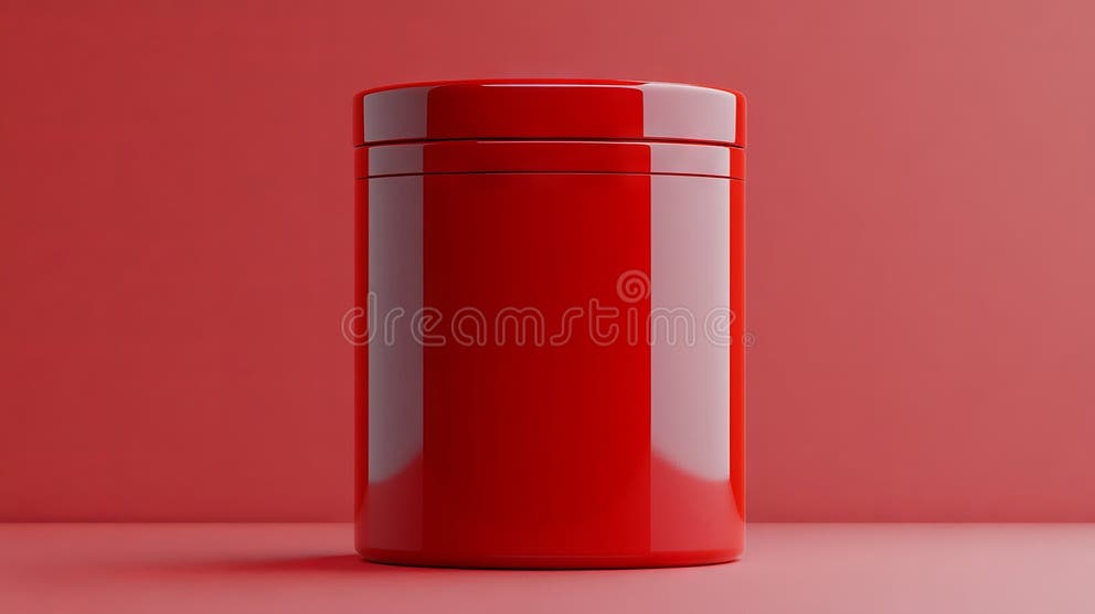 A Blank Red Ring Box is Shown in a Front View Mockup for Displaying ...