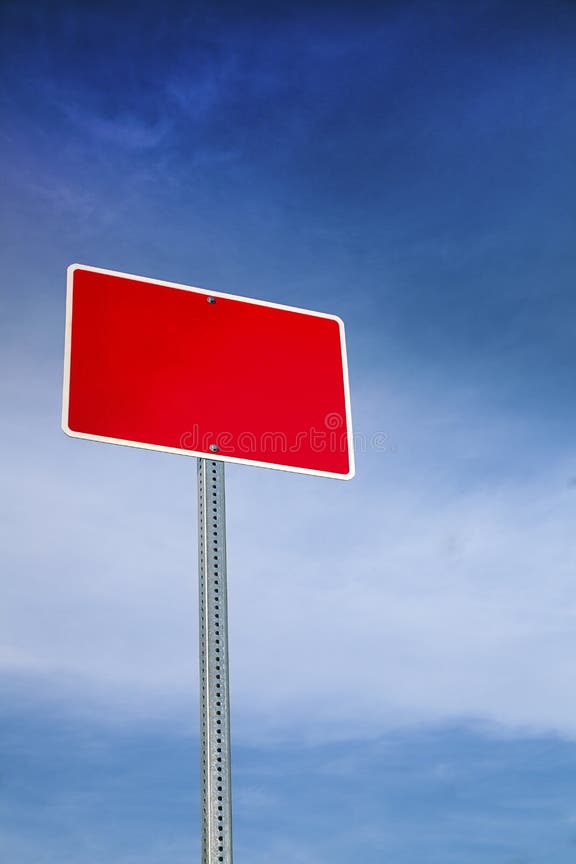 Blank Red Road Sign stock image. Image of medium, concepts - 27627991