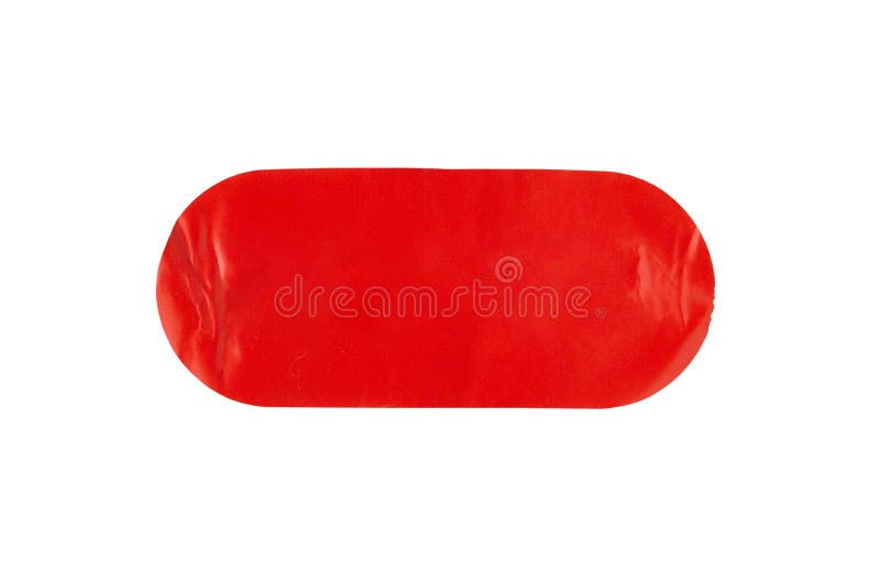 Blank Red Round Adhesive Paper Sticker Label Set Collection Isolated on ...