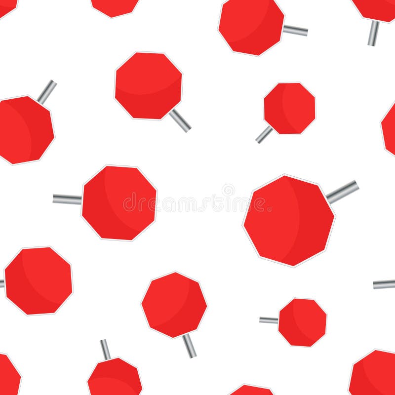 Blank Red Stop Sign Seamless Pattern Background. Business Flat V Stock ...