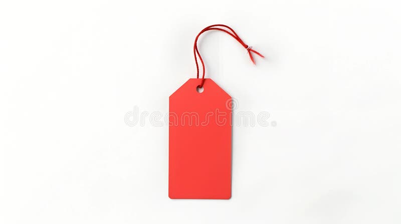 Blank Red Tag with String Hanging, Suitable for Labeling Items in ...