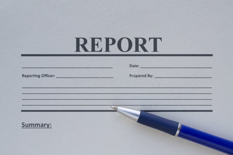 Blank report form stock photo. Image of inform, duty - 198627442