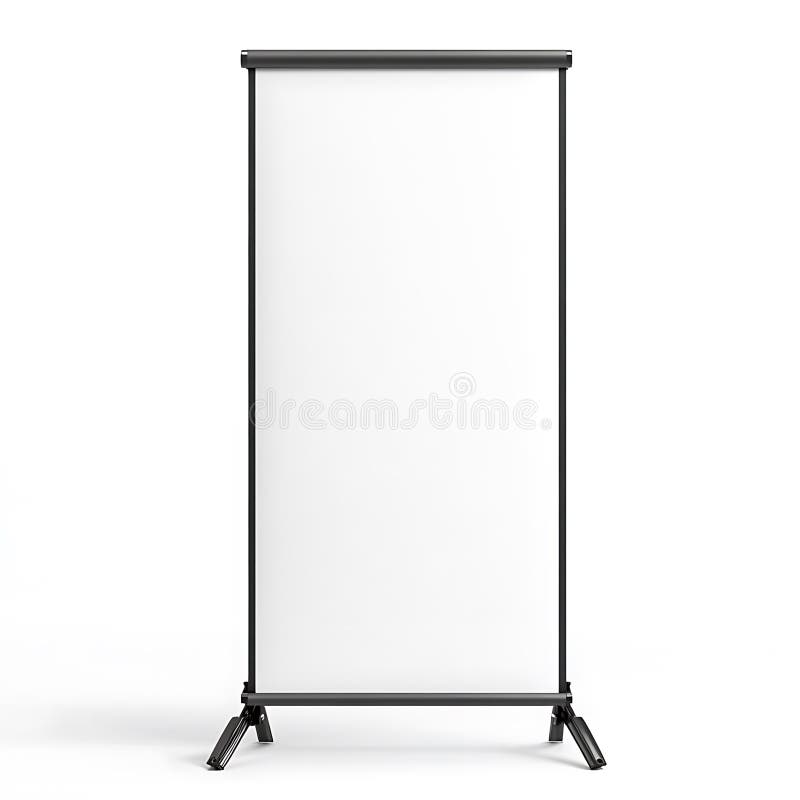 Blank Retractable Banner Stand, Isolated Stock Illustration ...