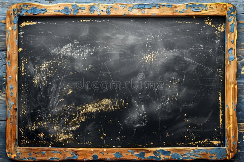Blank Retro Chalkboard, Illustration. Generated by AI Stock ...