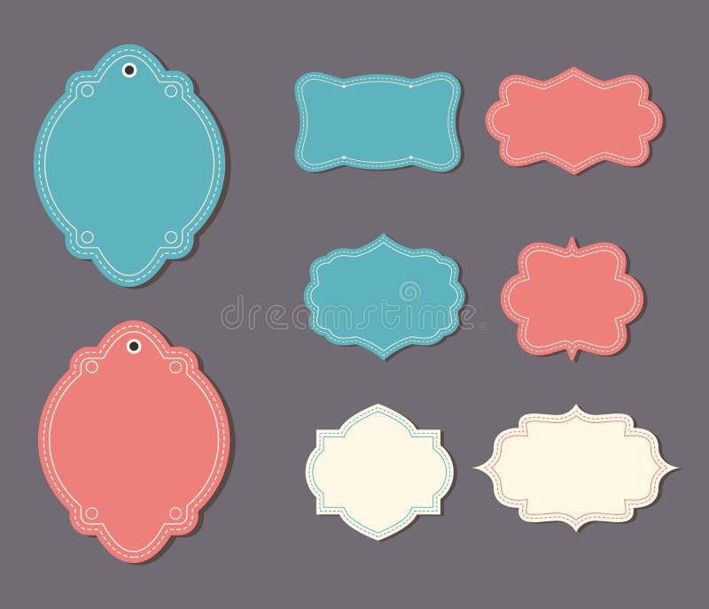 Old Blank Retro Vintage Label Template Design Stock Vector ...