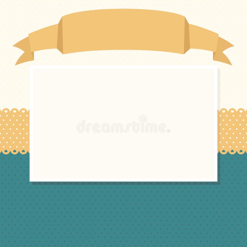 Blank ribbon header stock vector. Illustration of dots - 34287302