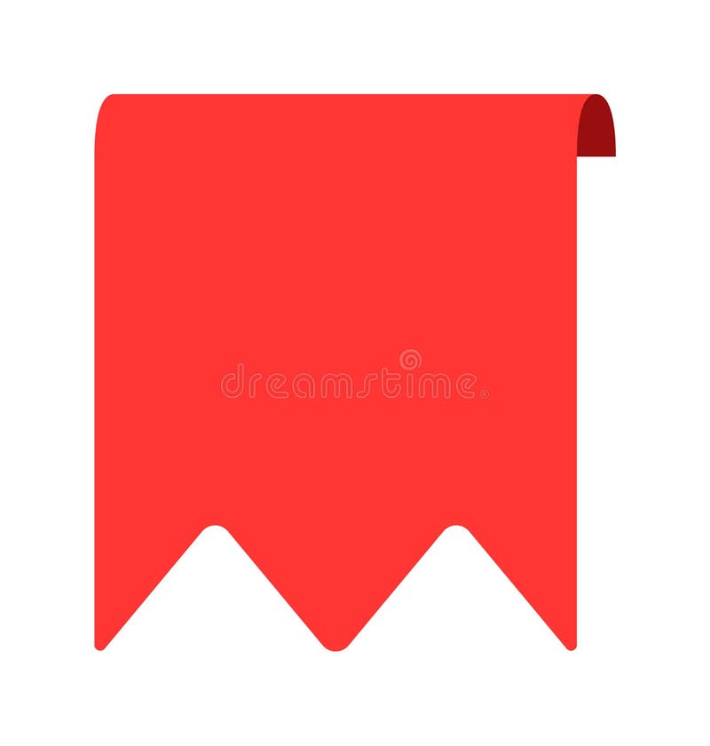 Blank Ribbon Tag Advertisement Bookmark on White Stock Vector ...