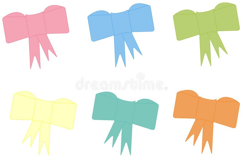 Set of Blank Ribbons Isolated. Vector Bookmarks Stock Illustration ...