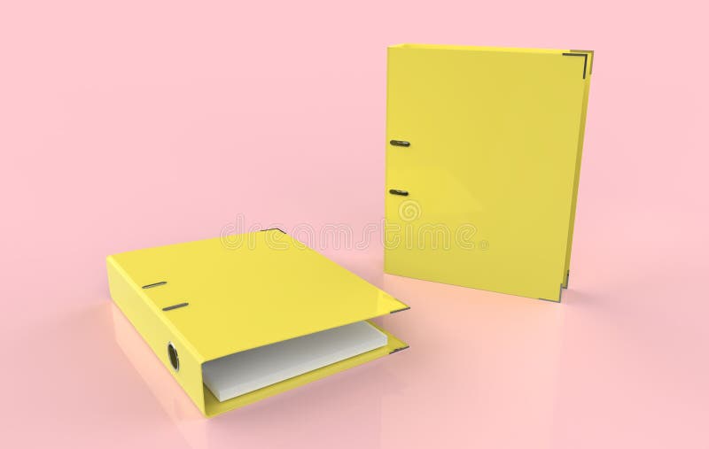 Blank Ring Binder Folder Design Mockup. Stock Illustration ...
