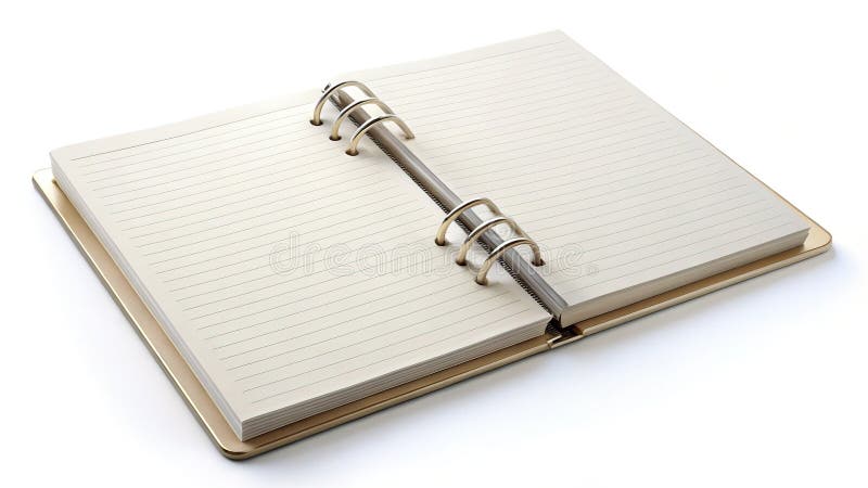 Blank Ringbound Notebook Paper Template Highquality Stock Illustrations ...