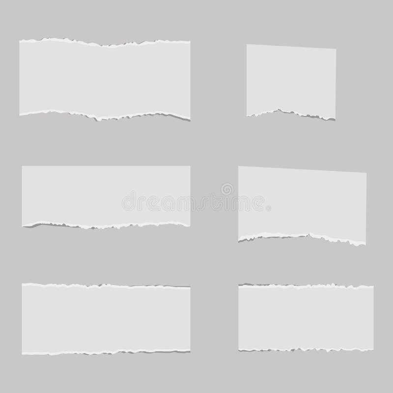 Blank Ripped Note Paper with Sticky Tape. Vector. Stock Vector ...
