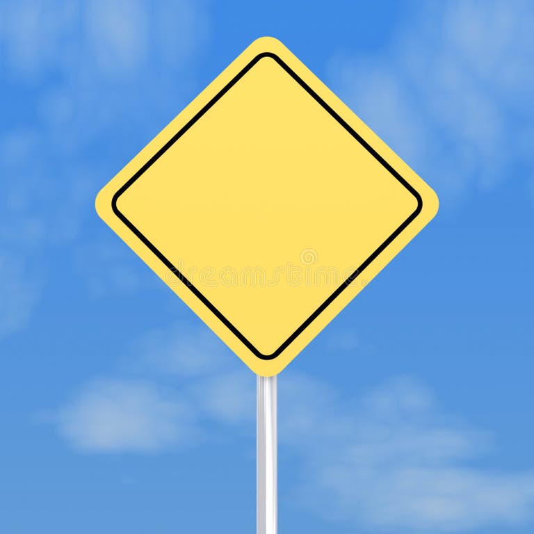Blank Yellow Diamond Road Sign Stock Illustrations – 310 Blank Yellow ...