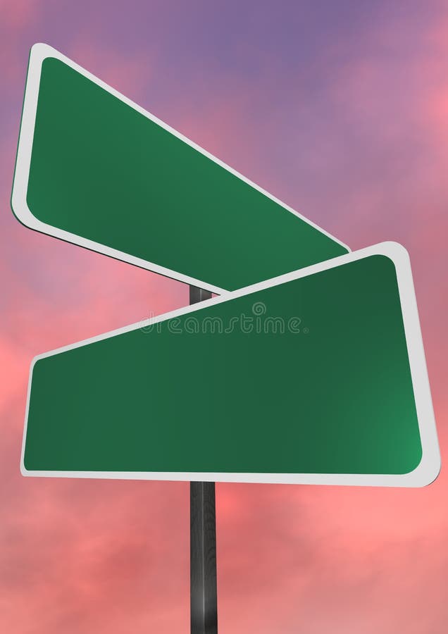 Blank Road Sign stock illustration. Illustration of investment - 13222644