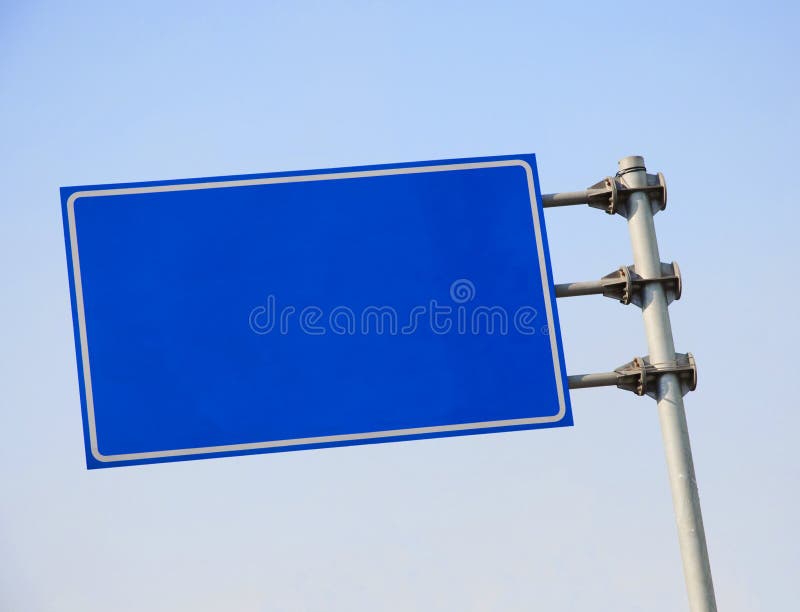 Blank road sign stock photo. Image of empty, sign, thoroughfare - 27632424