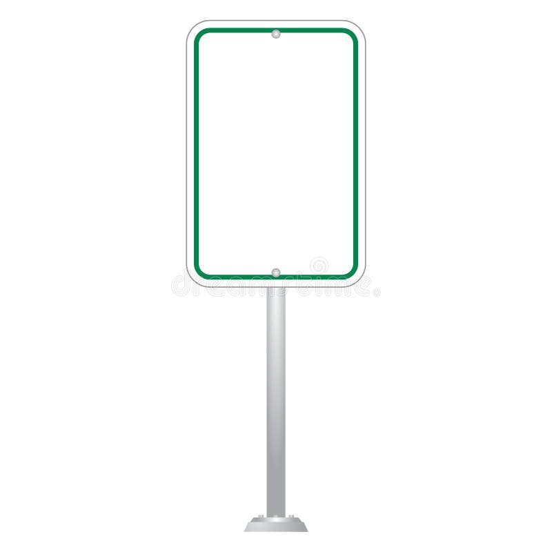 Blank Road Sign Board Vector Set Stock Vector - Illustration of ...