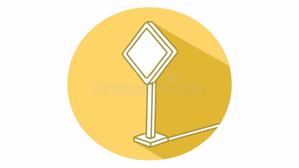 Blank Road Sign Icon for Information and Direction, Vector Design ...