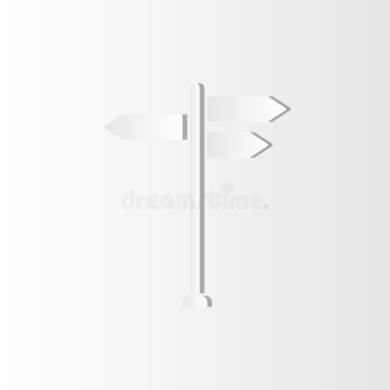 Blank Road Sign Post Vector Icon. Simple Modern Design Illustration ...