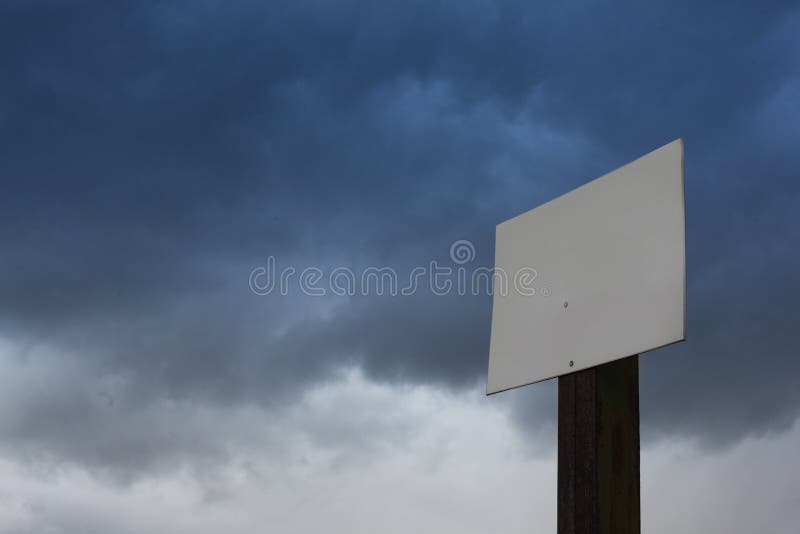Blank Road Signs Against Blue Sky Empty Signboard Stock Photo - Image ...