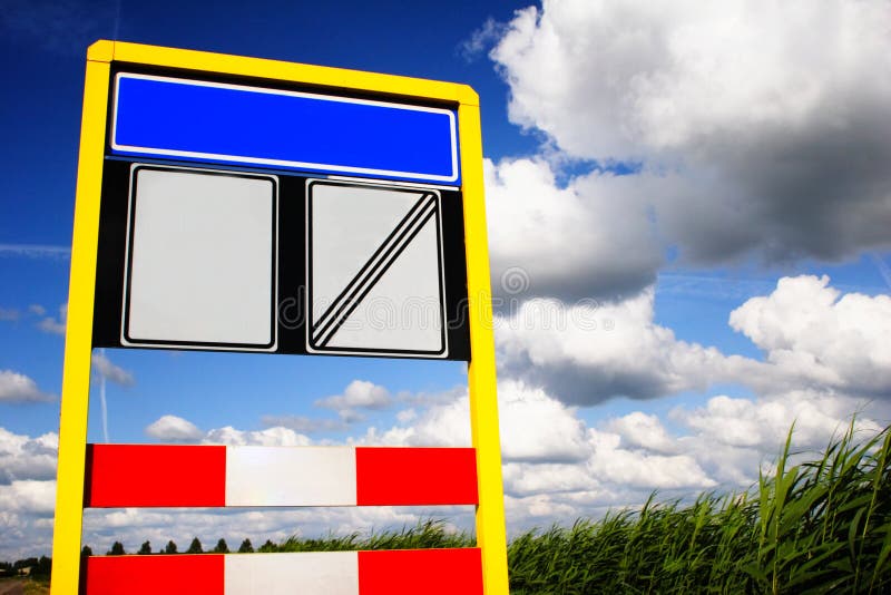 Blank Road Signs In The Rural Stock Photo - Image of sign, clouds: 5467840