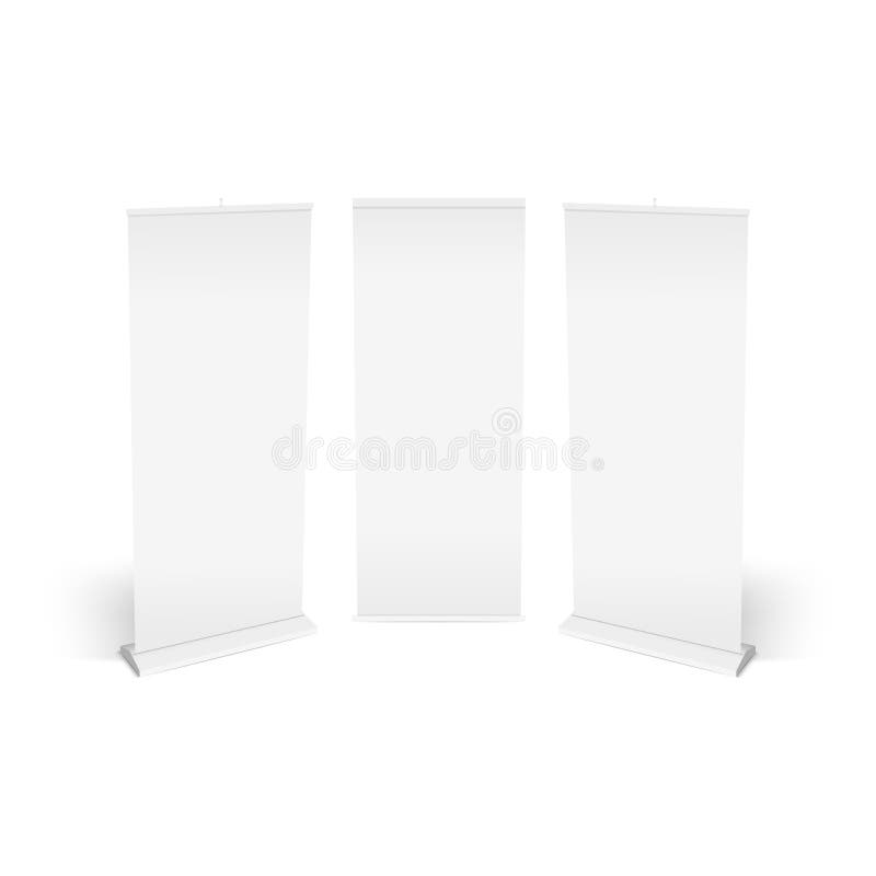 Blank Roll-up Banner Display, Isolated with Clipping Path. Vector Stock ...