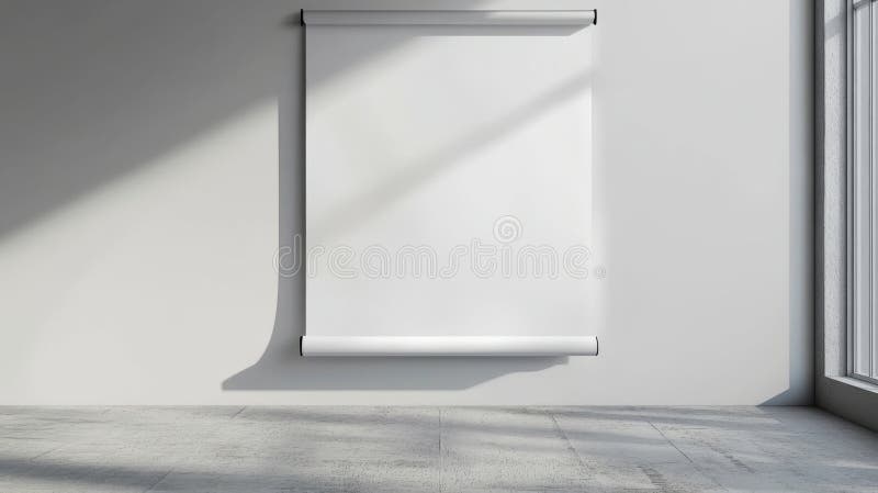 Blank Roll Up Banner Mockup Stock Image - Image of professional, simple ...