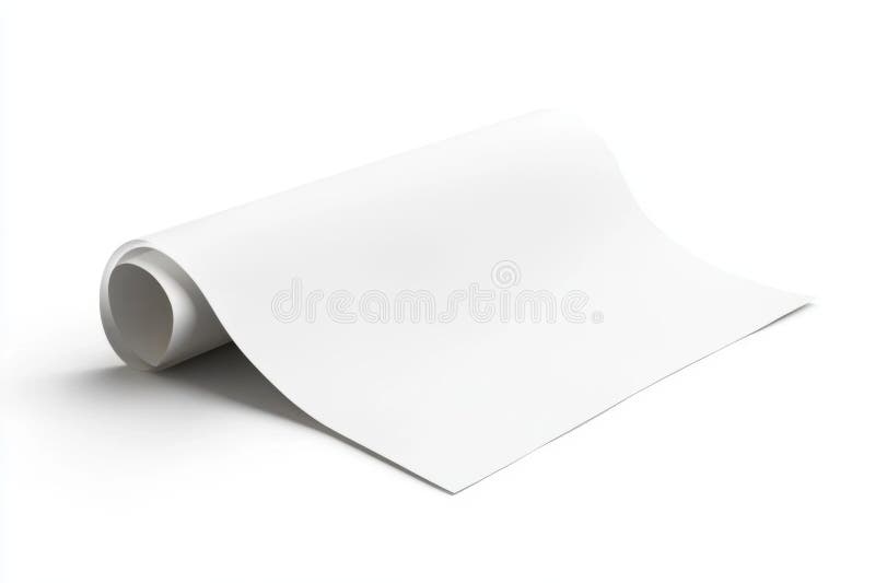 Blank Rolled Paper Mockup, Perfect for Your Designs Stock Image - Image ...