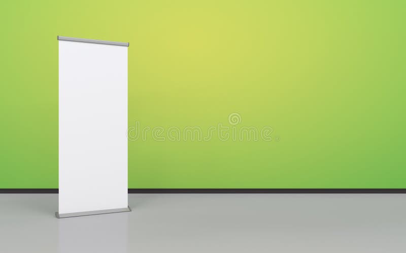 Blank roller banner stock illustration. Illustration of commerce - 90075183