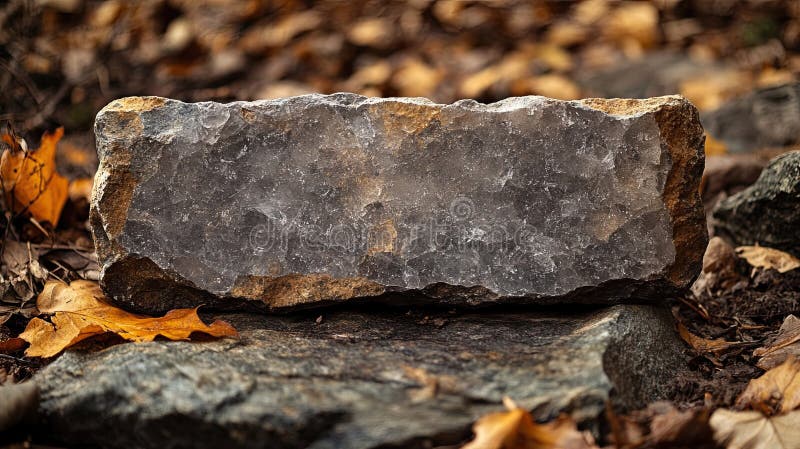 Blank Rough Stone Sign with Embedded Crystals for Mystical Nature ...