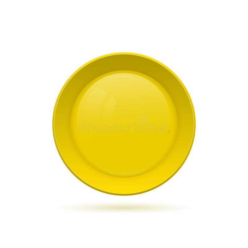 Blank Round Button for Website. 3D Glass Button. Vector Illustration ...