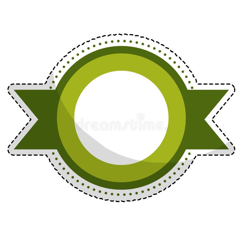 Blank Round Emblem Icon Image Stock Illustration - Illustration of ...