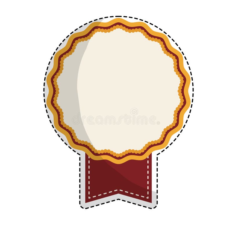 Blank Round Emblem Icon Image Stock Illustration - Illustration of ...