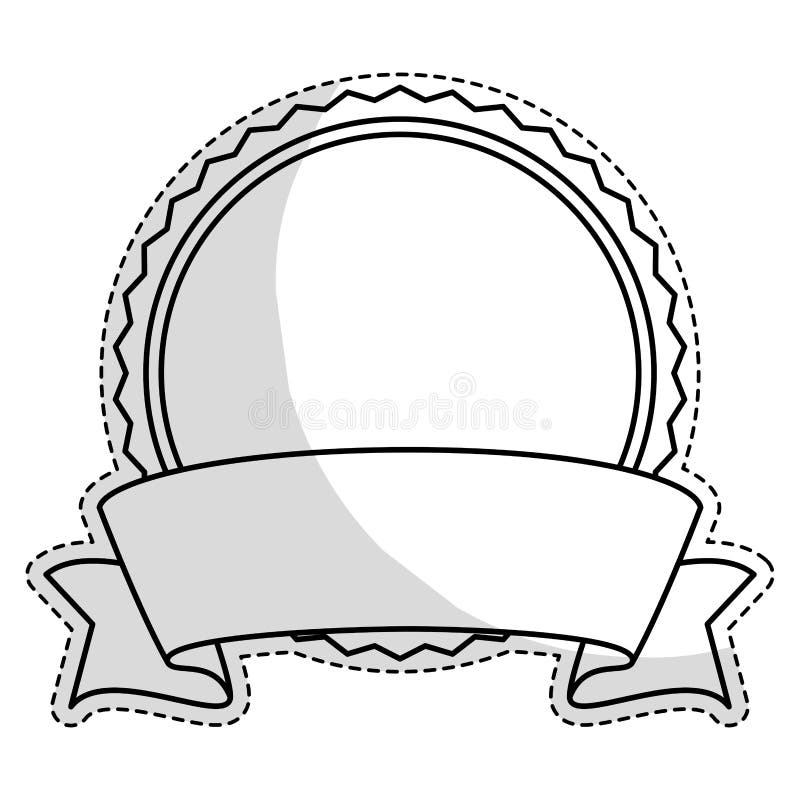 Blank Round Emblem Icon Image Stock Illustration - Illustration of ...