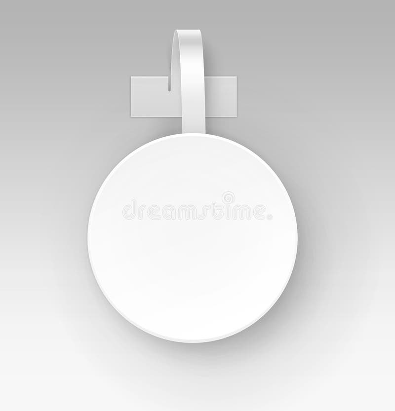 Blank Round Paper Plastic Price Wobbler Front View Stock Vector ...