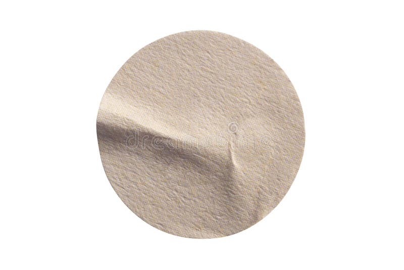 Blank Round Paper Sticker Label Isolated on White Background Stock ...
