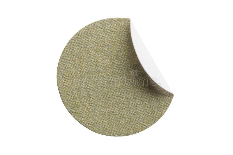 Blank Round Adhesive Holographic Foil Sticker Label Isolated on White ...