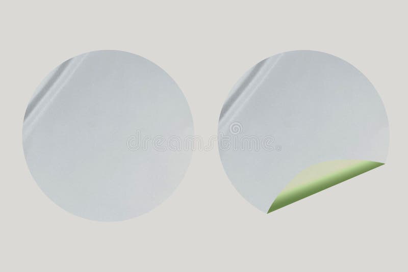 Blank Round Paper Sticker Texture Template Set Stock Illustration ...
