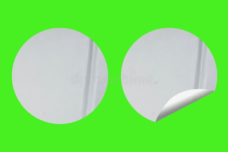 Blank Round Paper Sticker Texture Template Set Stock Illustration ...