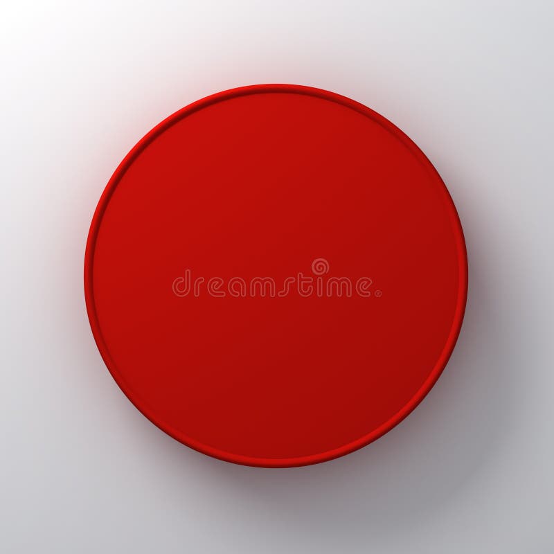 Blank Round Red Signboard Abstract on White Wall Background with Shadow ...