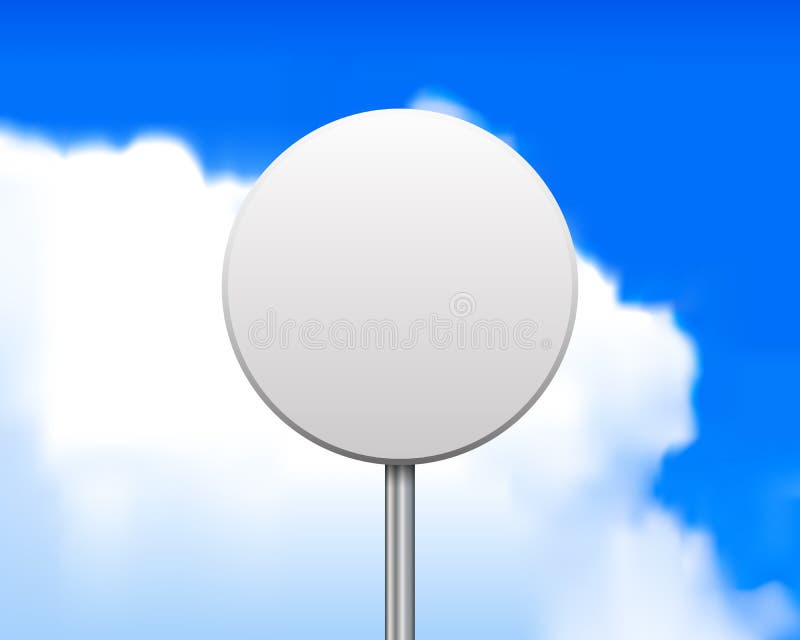 Blank round road sign stock vector. Illustration of cumulus - 49548095