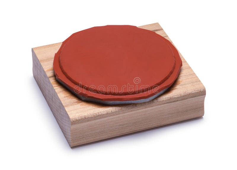 Blank Round Rubber Stamp stock image. Image of stamp - 302196187