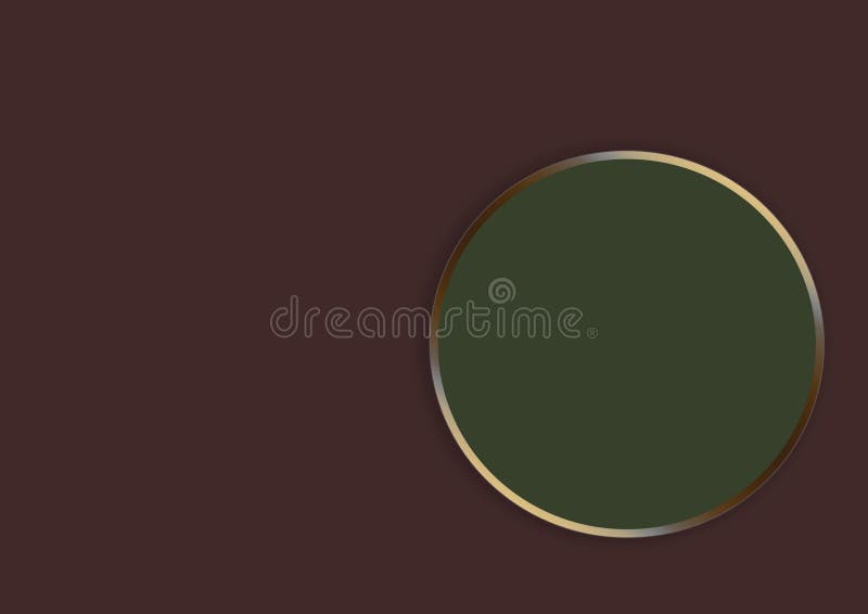 Blank Round Shape with Frame on Brown Background Stock Illustration ...