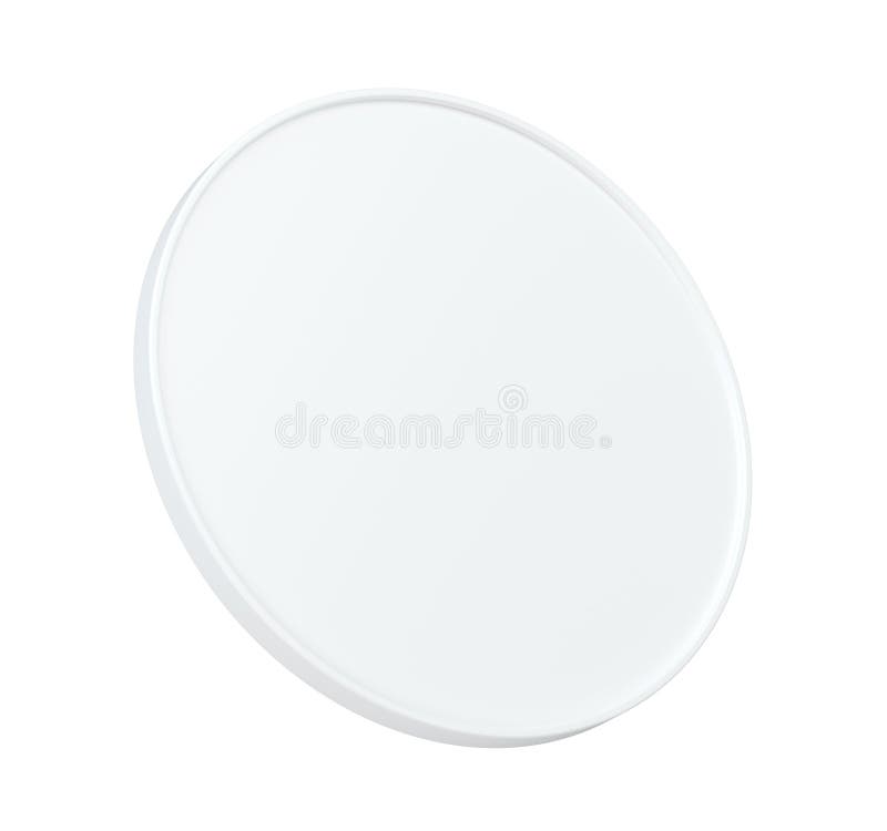 Blank Round Signboard on Isolated White Background. 3d Rendering Stock ...